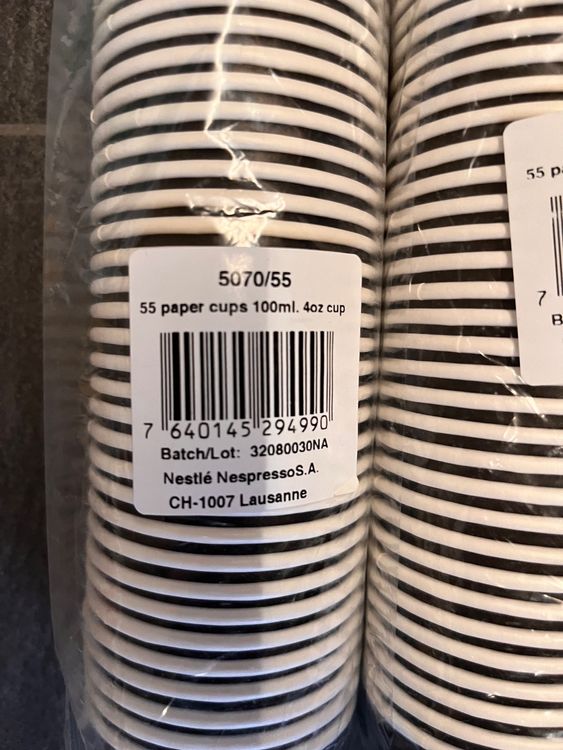 Nespresso Paper Cups - Papierbecher (Neu und originalverpackt) in ...
