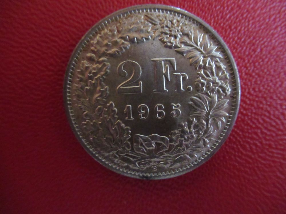 2 FRANKEN SILBERMÜNZE 1965 ABSOLUT NEUWERTIG | Kaufen auf Ricardo