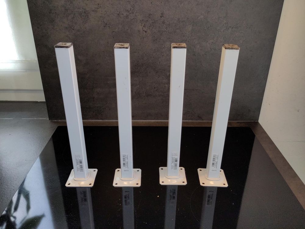 Set of 4 Metal Table Legs - 30cm (15”) Height - White (Gebraucht) in ...