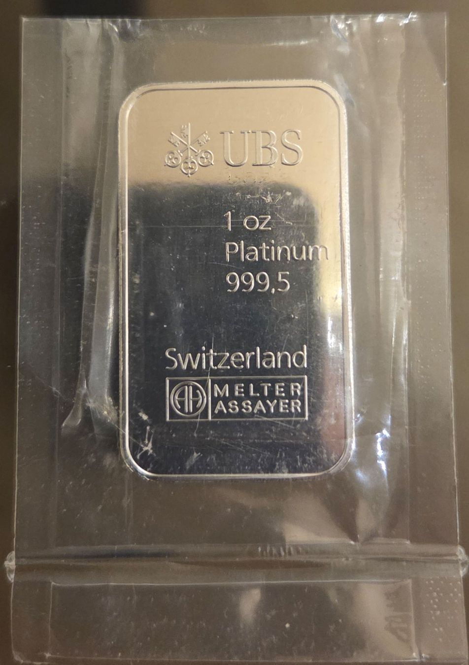 11 x 1 OZ Unzen 999.5 Platin Barren UBS (Gebraucht) in Brig für CHF 16850 – mit Lieferung auf ...