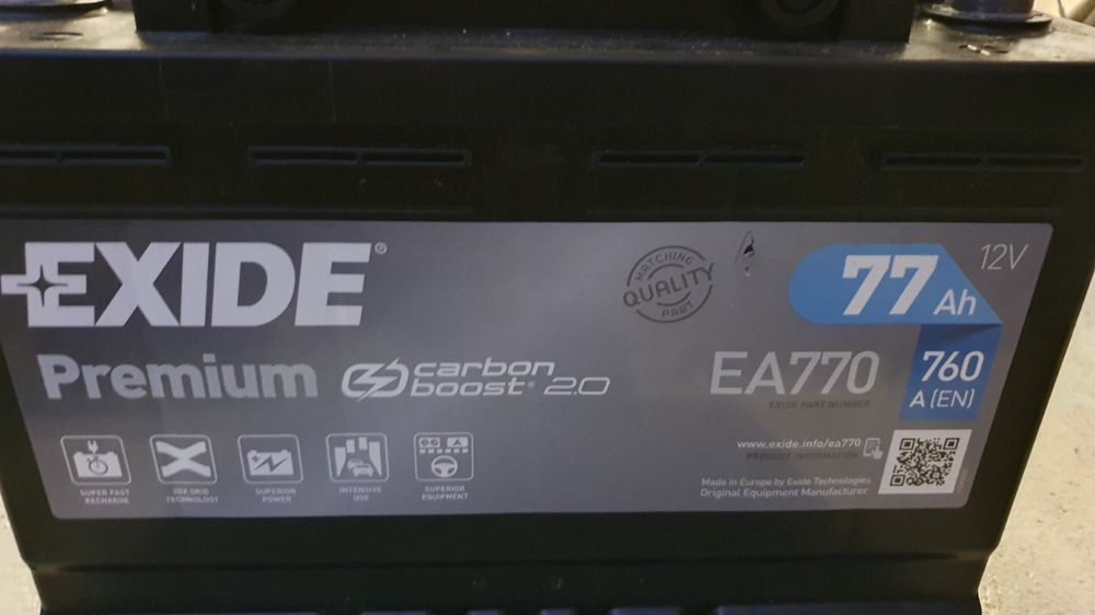 Exide EA770 Premium Carbon Boost 77Ah Autobatterie (Gebraucht) in ...