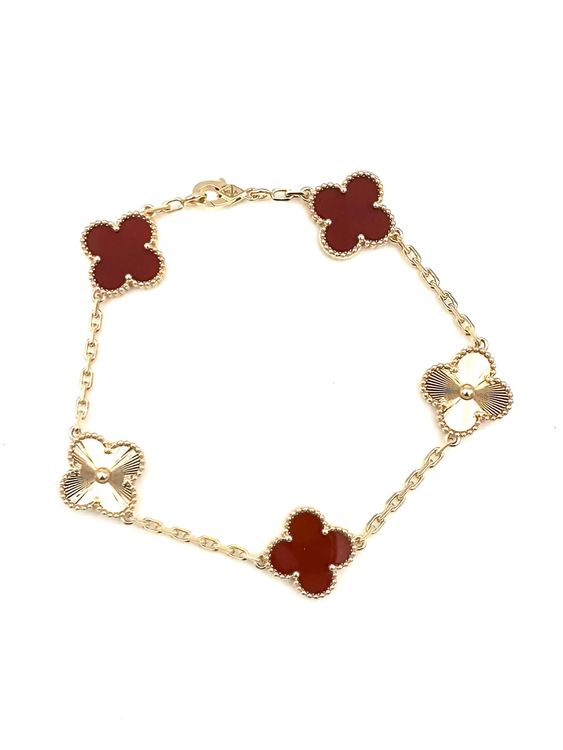 VAN CLEEF. Collection "Alhambra vintage", bracelet or rose (Gebraucht ...