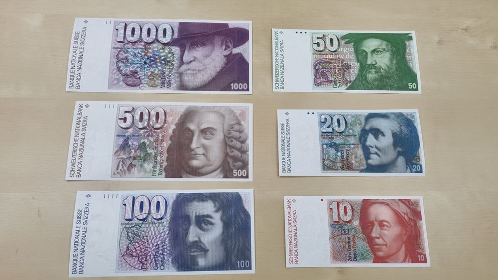Schweizer Banknoten Serie 6 komplett, Bankfrisch | Kaufen auf Ricardo