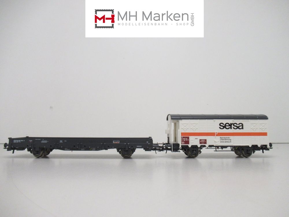 Roco 77043 2er Set Bauzugwagen "Sersa" SBB DC GS H0 (Gebraucht) in Basel für CHF 65 – mit ...