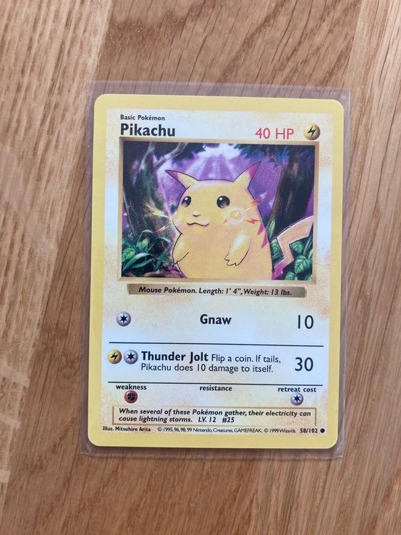 Pikachu 58/102 Shadowless Base Set (Gebraucht) in Zürich für CHF 11 ...
