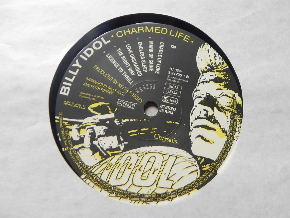 LP brit. Hardrock / Pop Rock Billy Idol 1990 Charmed Life (Gebraucht ...