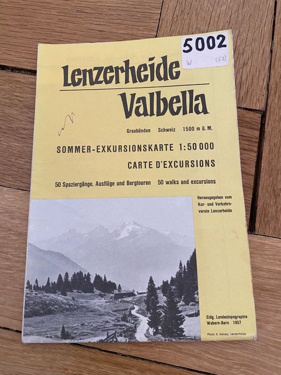 Lenzerheide Valbella Landkarte von 1957 (Gebraucht) in Zürich für CHF 3 – mit Lieferung auf ...