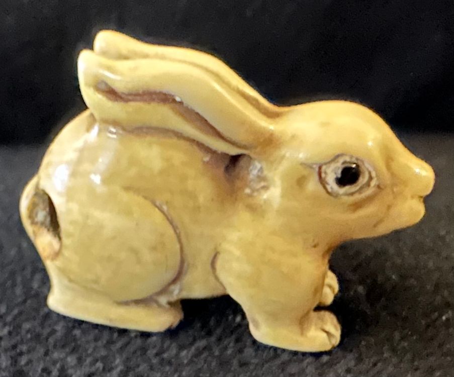 Antike Japanische Handgeschnitzte Hase Skulpt.Unl.Sign (Gebraucht) in ...