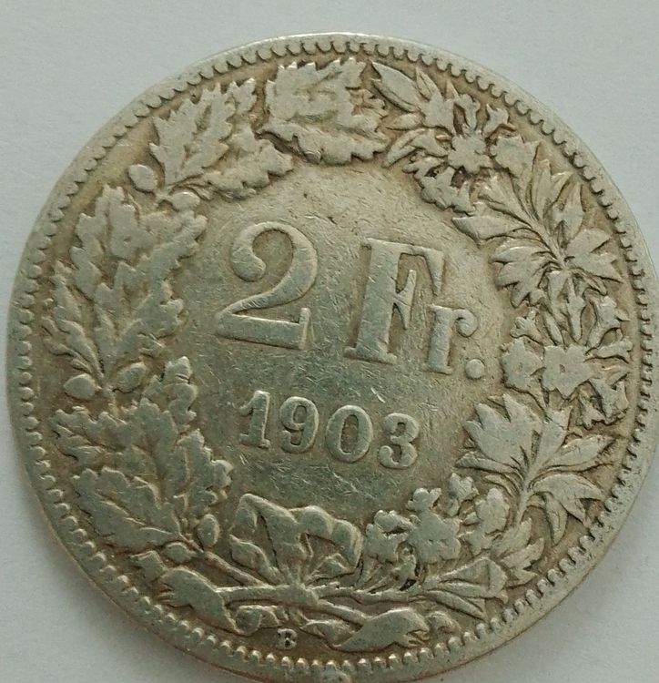 Silbermünze 2 Franken 1903 Schweiz | Kaufen auf Ricardo