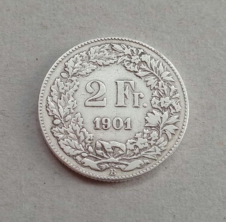 2 Franken Schweiz Silber 1901 sehr schön (Gebraucht) in Pfungen für CHF 125 – mit Lieferung auf ...