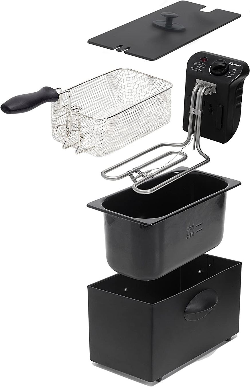 Fritteuse 3,5 Liter, 2000 Watt schwarz Pommes usw (Neu und ...