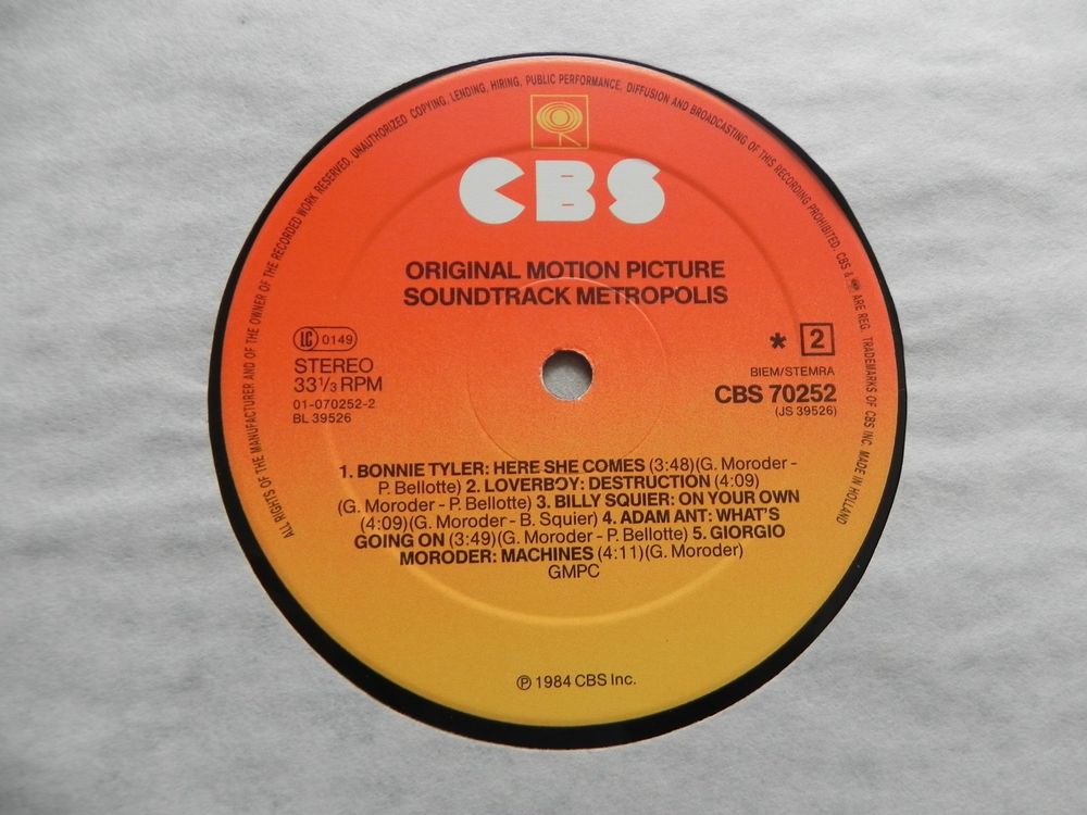 LP Film Soundtrack Metropolis 1984 Freddie Mercury Queen (Gebraucht) in ...