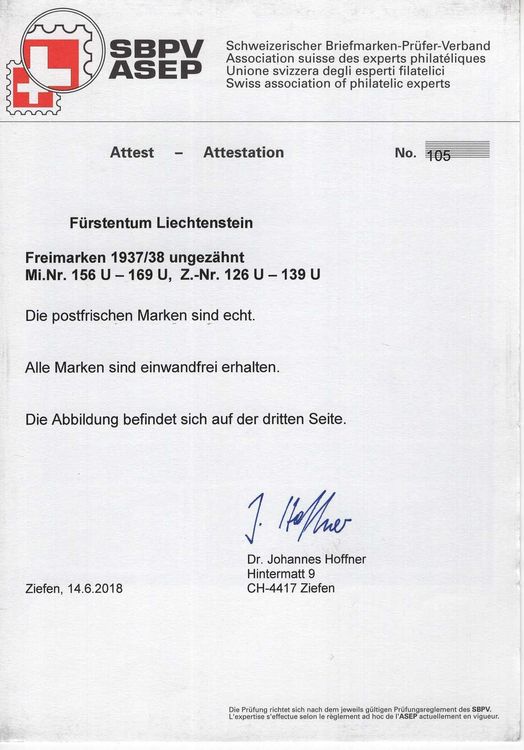 FL 126U-139U ! ATTEST ! POSTFRISCH ! LBK 12'000.-- ! RAAAAAR (Neu ...