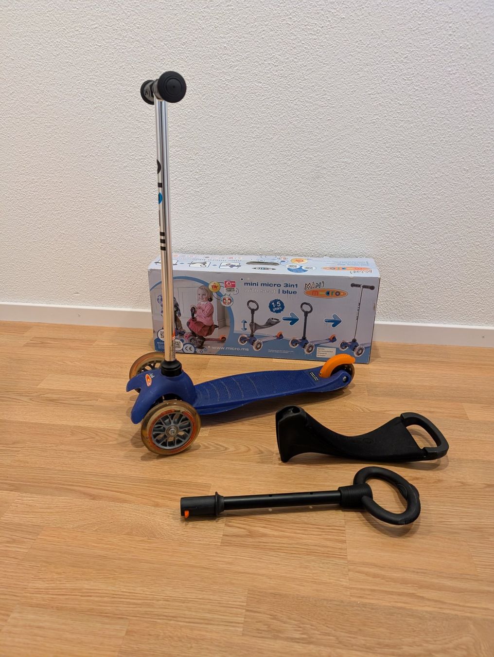 micro mini 3in1 Scooter Kickboard Trottinett Sitz 1-5 Jahre (Gebraucht ...