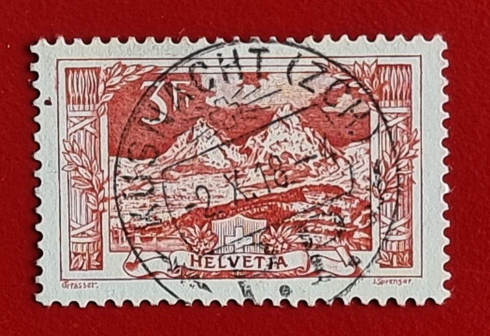 MYTHEN Z 142 VOLLSTEMPEL PP PORT PAYE KÜSNACHT ZÜRICH 1918 (Gebraucht ...