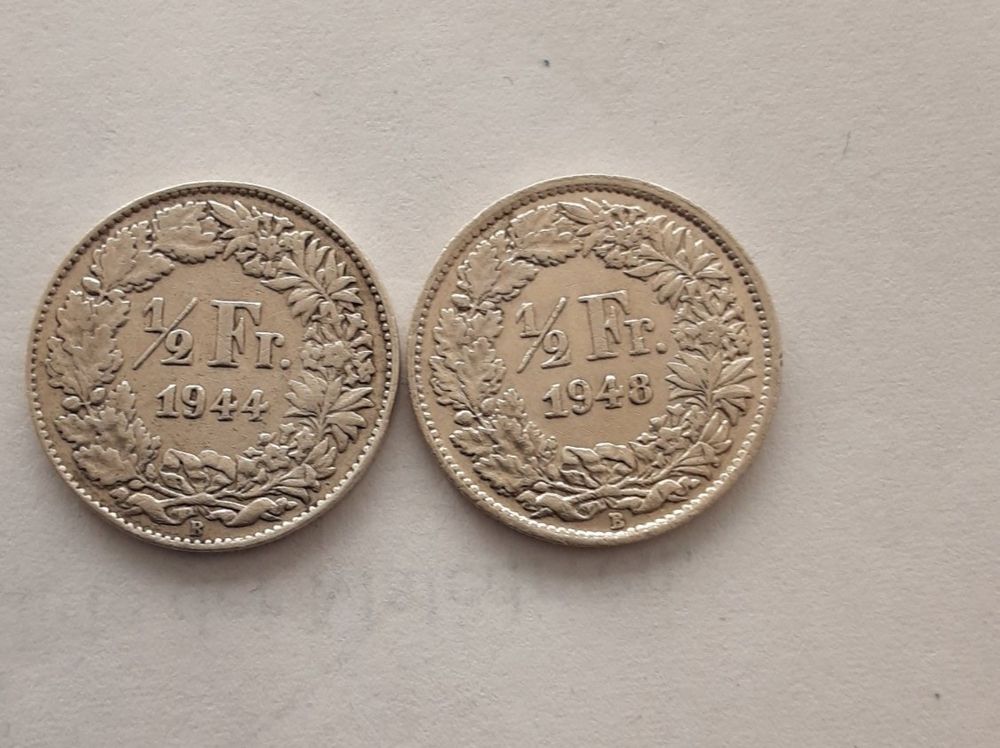 50 Rp 1944,1948 Silbergeld (Gebraucht) in Hofstetten SO für CHF 2.5 – mit Lieferung auf Ricardo ...