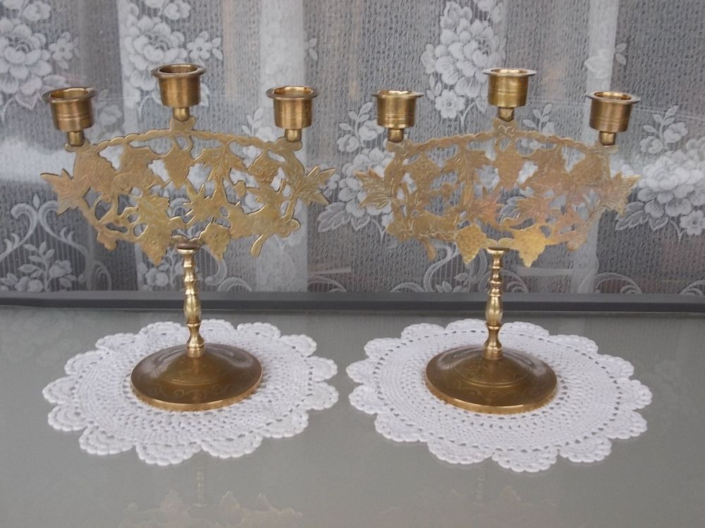 Alte 3 flammige Messing *Kerzenständer* im Paar 1960er Jahre (Gebraucht) in Ostermundigen für ...