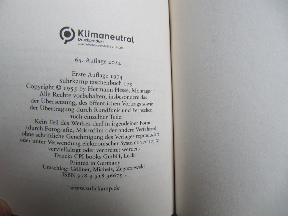 Der Steppenwolf / Hermann Hesse (Neu (gemäss Beschreibung)) in Würenlos ...