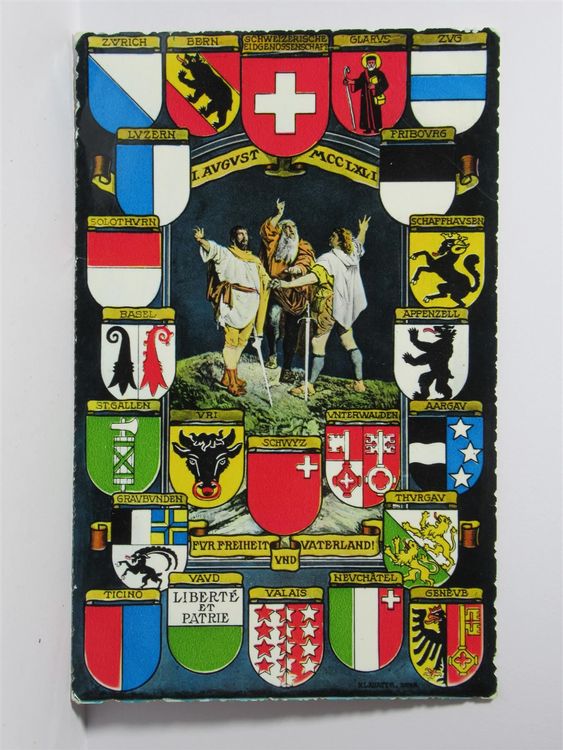 Ansichtskarte Schweiz Wappen der Kantone (Neu (gemäss Beschreibung)) in Grenchen für CHF 0.35 ...
