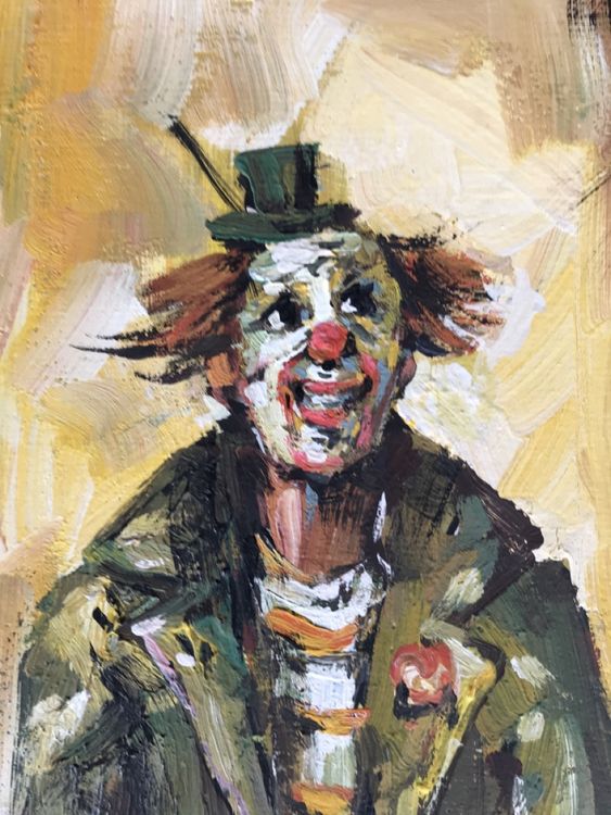 Gemälde Clown von Max Urban 65 x 20 cm | Kaufen auf Ricardo