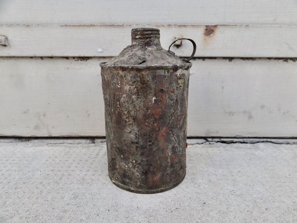 alter, kleiner Kanister aus Blech Rost Blechkanister Bidon (Gebraucht ...