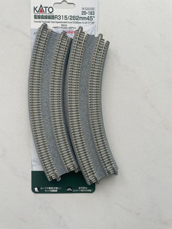 Kato 20-183 - Doppelgleis mit Betonschwelle R315/282 (Neu (gemäss Beschreibung)) in Oftringen ...