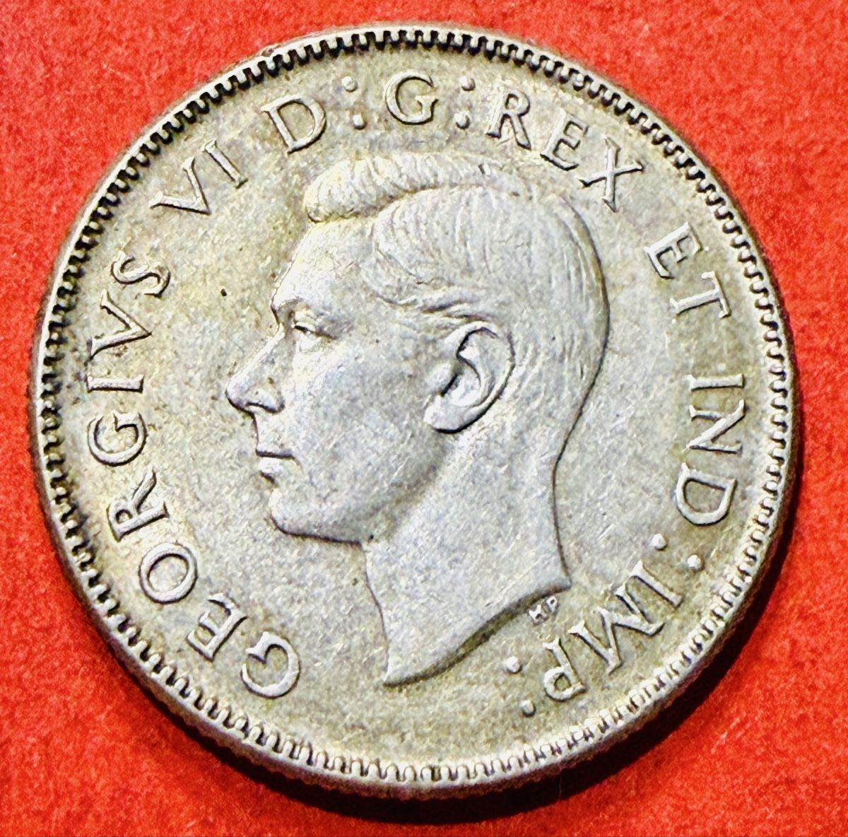 25 Cent Silbermünze Kanada 1945, König Georg VI selte (Gebraucht) in ...