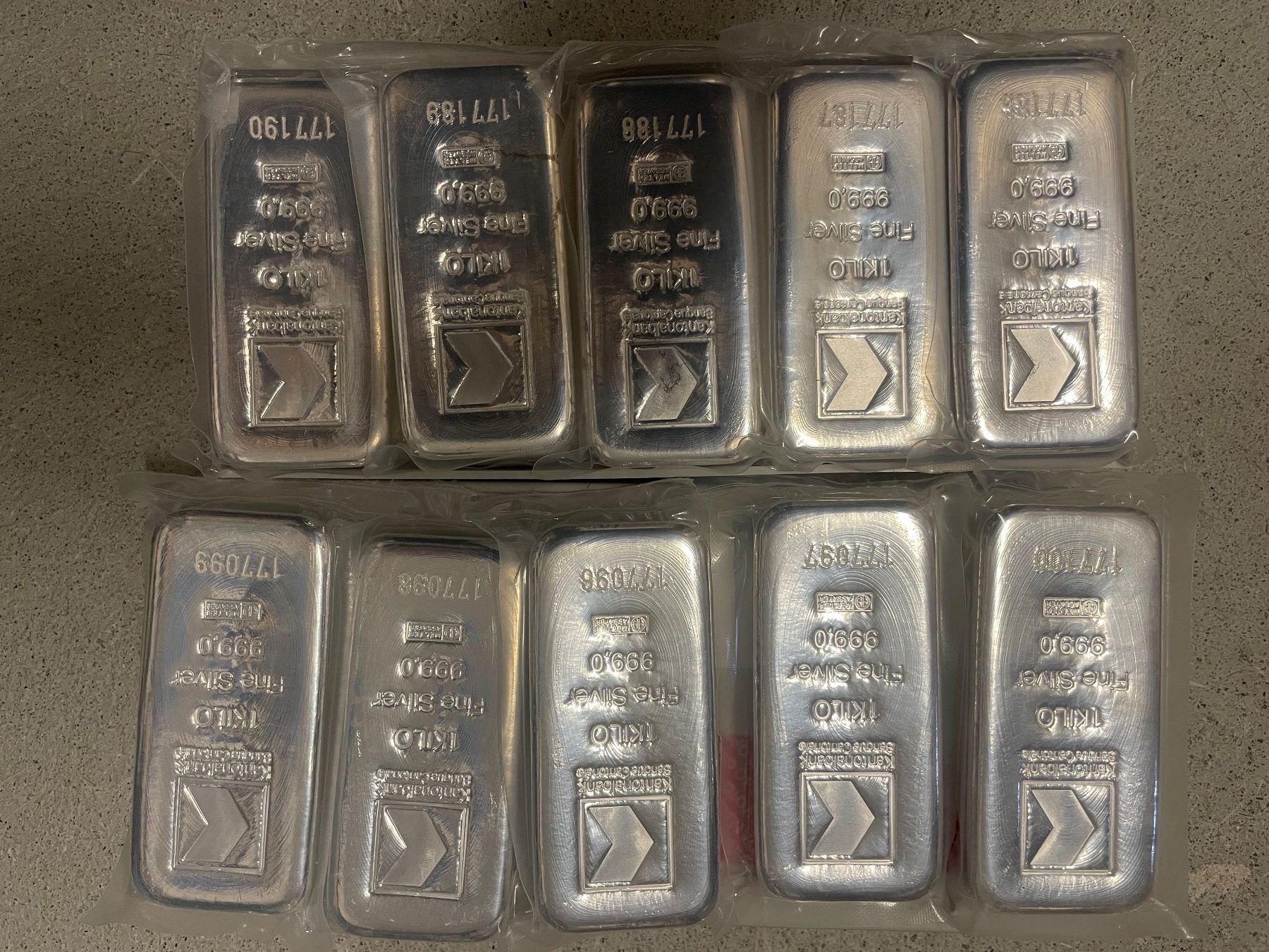 Feinsilber 999.0, 1 Kilo Barren, Kantonalbank, Neu! (Neu und ...