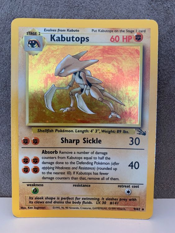 Kabutops Holo ENG Fossil Pokemon 9/62 | Kaufen auf Ricardo