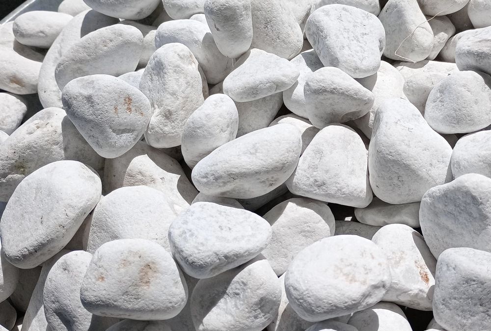 mindestens 125 kg Carrara Marmor Zierkies weiss 40 - 60 mm (Gebraucht ...