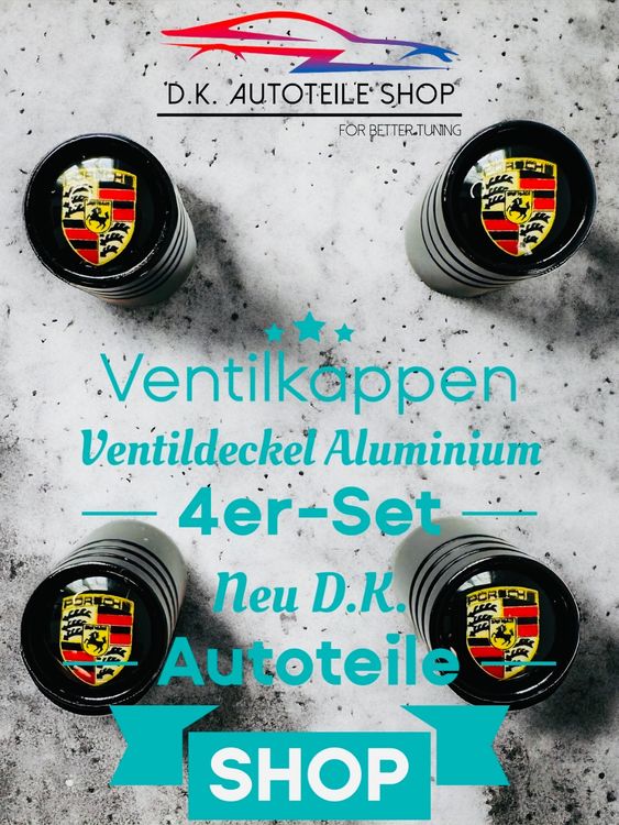 Porsche Ventilkappe Aluminium 4er Set Neu schwarz | Kaufen auf Ricardo