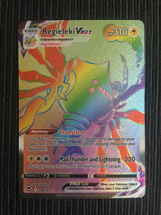 Pokemon Regieleki Vmax Rainbow Silver Tempest EN | Kaufen auf Ricardo