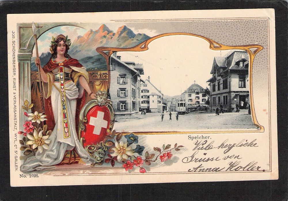 Prägekarte : Speicher AR , gel. 1904 (Gebraucht) in Reichenburg für CHF 22 – mit Lieferung auf ...