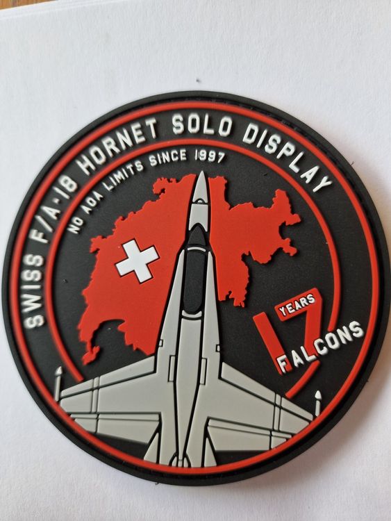 Abzeichen FA-18 Hornet Solo Display Patch Luftwaffe Swiss Kl (Neu (gemäss Beschreibung)) in Nyon ...