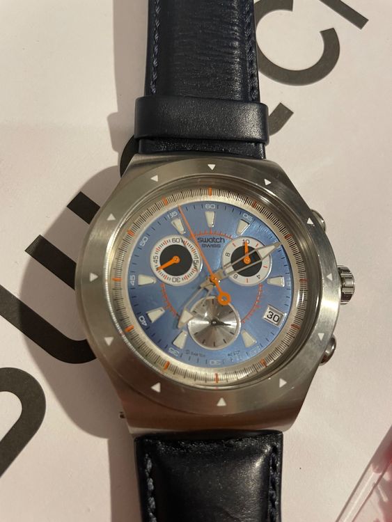 Swatch Light Blue Metal Chrono (Gebraucht) in Orpund für CHF 71 – mit ...