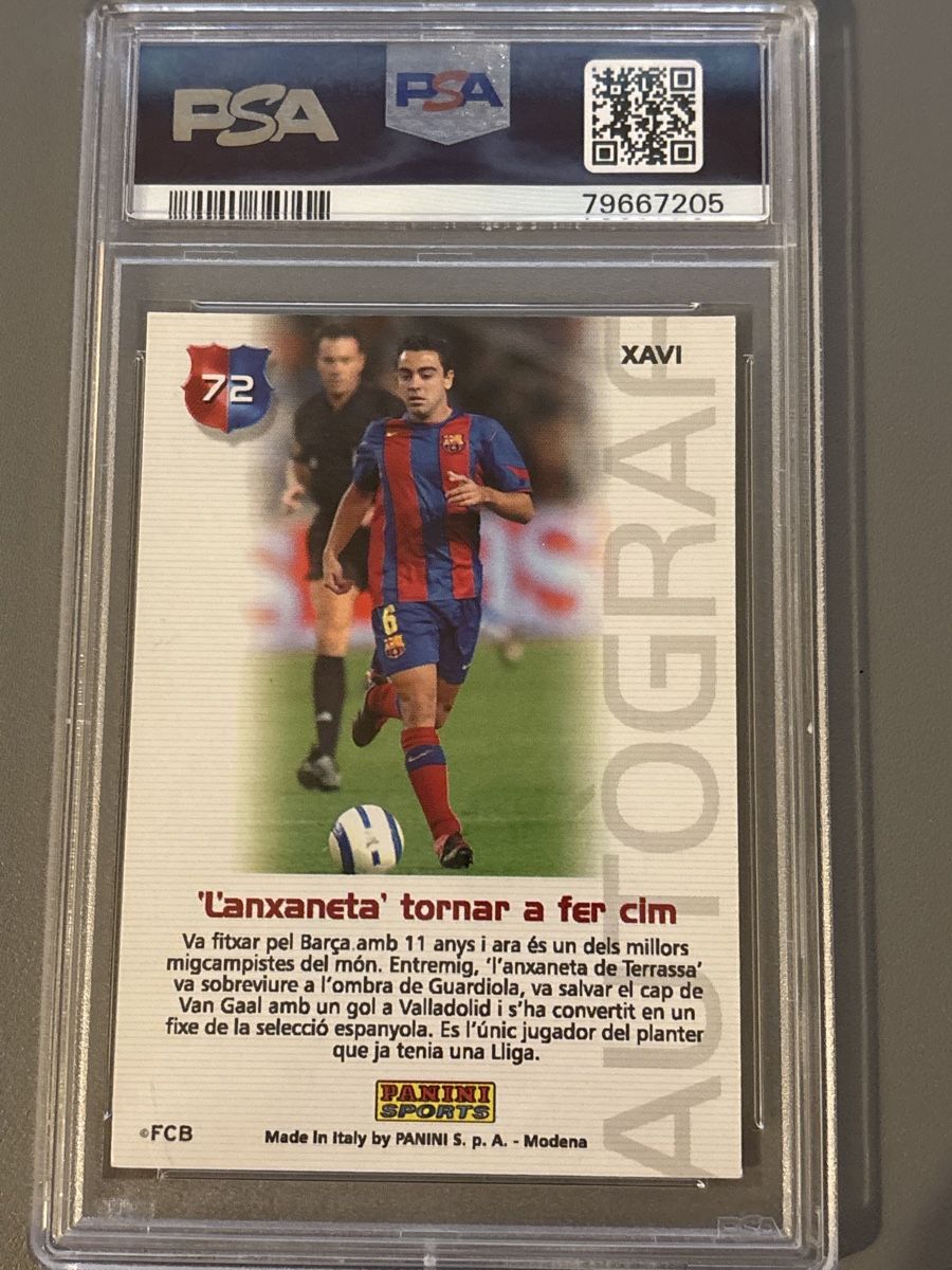 Xavi Hernandez Autogramm Karte PSA 5 - Barca Campio 2004 57 (Neu ...