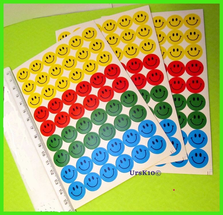 NEU 4 Blatt à 54 Smiley Sticker Total 216 Stück | Kaufen auf Ricardo