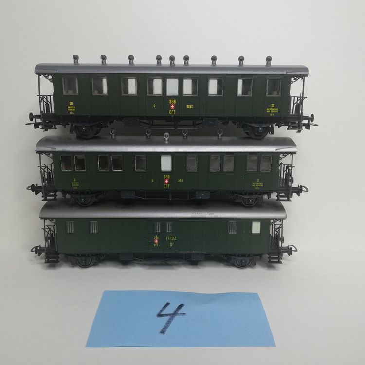 Liliput-Wien Oldtimmer Personwagen_Gepäckwagen SBB 4 (Gebraucht) in Riehen für CHF 48 – mit ...