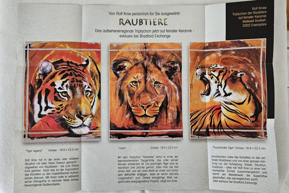 Rolf Knie Triptychon Raubtiere (Gebraucht) in Oftringen für CHF 88 – mit Lieferung auf Ricardo ...