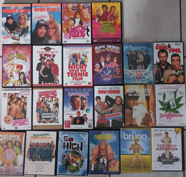 DVD Sammlung Komödien, Comedy, Hot Shots, Wayne`s World (Gebraucht) in ...