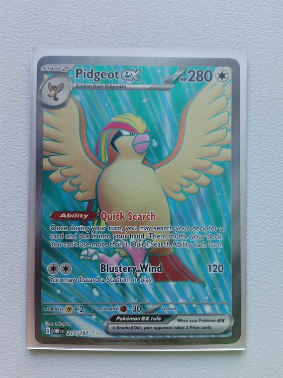 Pidgeot ex - Full Art - Obsidian Flames (Neu (gemäss Beschreibung)) in ...