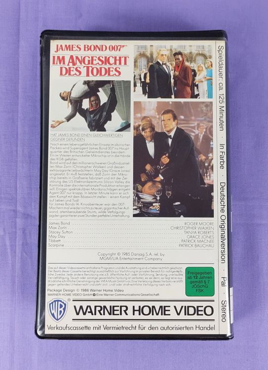 VHS-Videokassette: James Bond - Im Angesicht des Todes (Gebraucht) in Basel für CHF 7.9 – mit ...