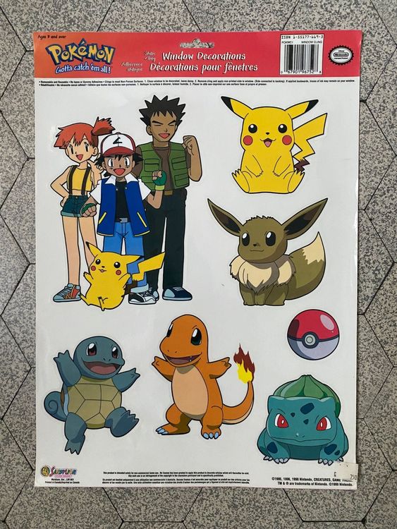 Pokemon Window Decorations (Fensterbilder) Original Nintendo | Kaufen ...