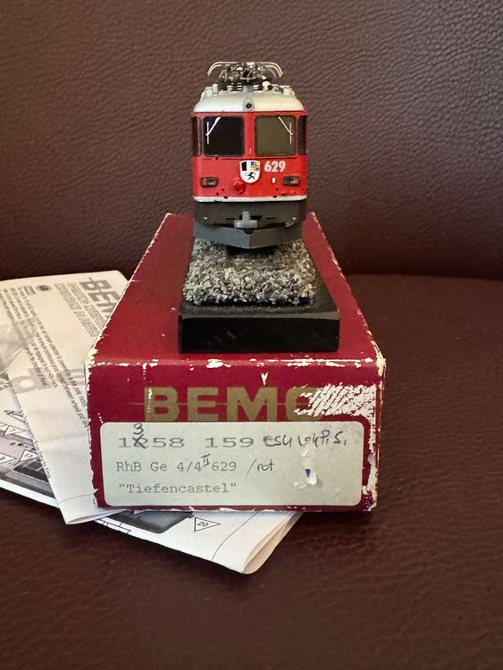 H0m Bemo 1358 159 RhB Ge4/4 II, rot, Nr.629 Tiefencastel (Neu (gemäss ...
