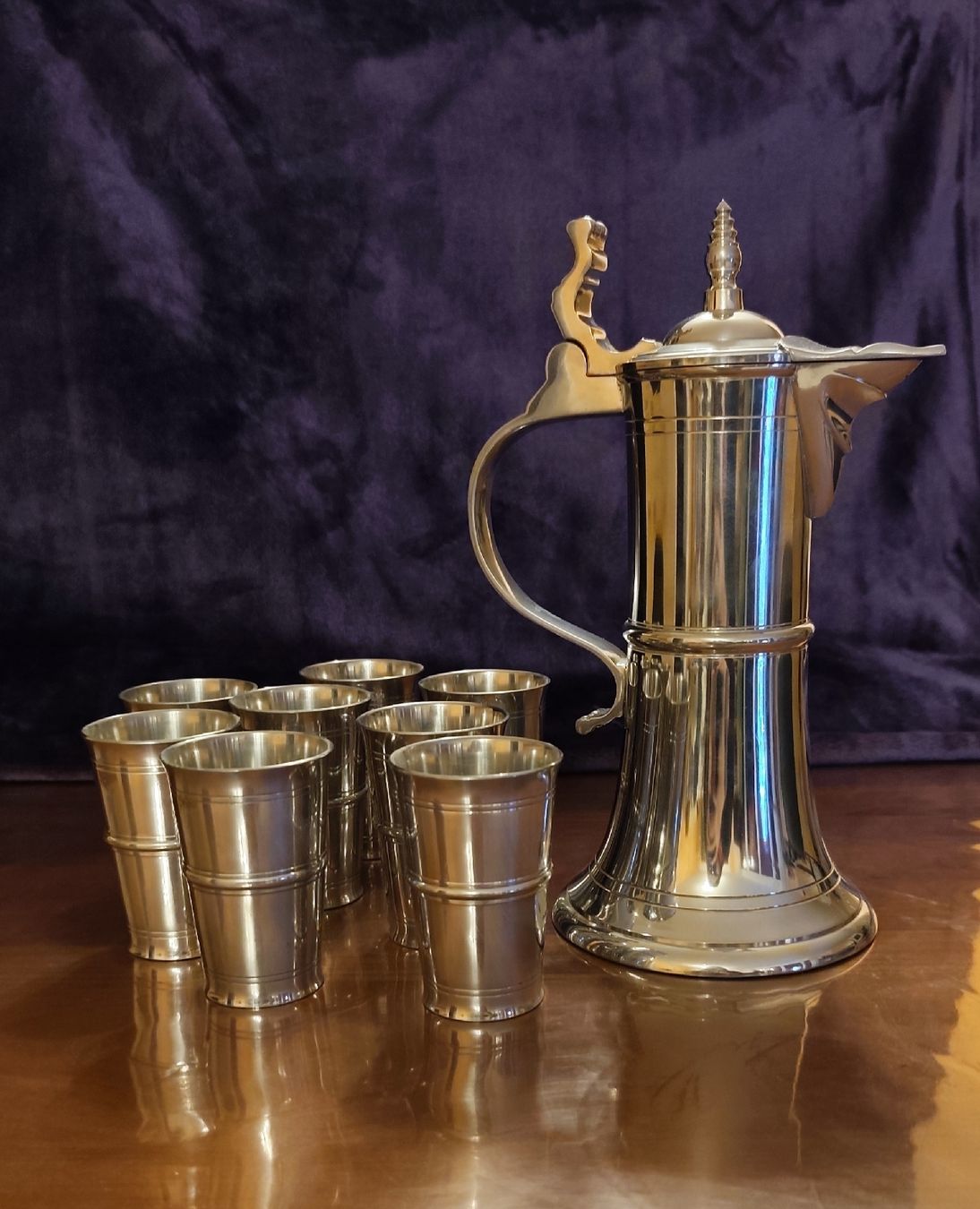 Carafe et 8 gobelets en étain, E. BRAUMANDL ZÜRICH 🍶 (Gebraucht) in Vex ...