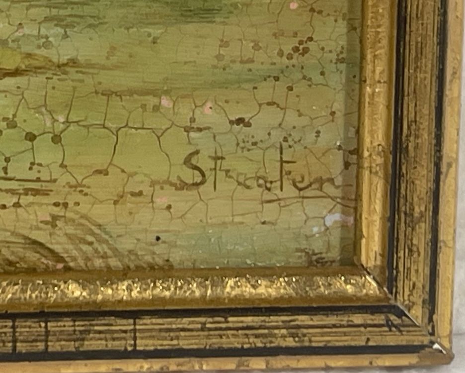 1800 Antikes Gemälde Genf unleserlich Signiert | Kaufen auf Ricardo