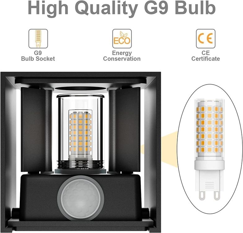 4 Wandleuchte mit Bewegungsmelder Einstellbar Abstrahlwinkel (Neu und originalverpackt) in ...