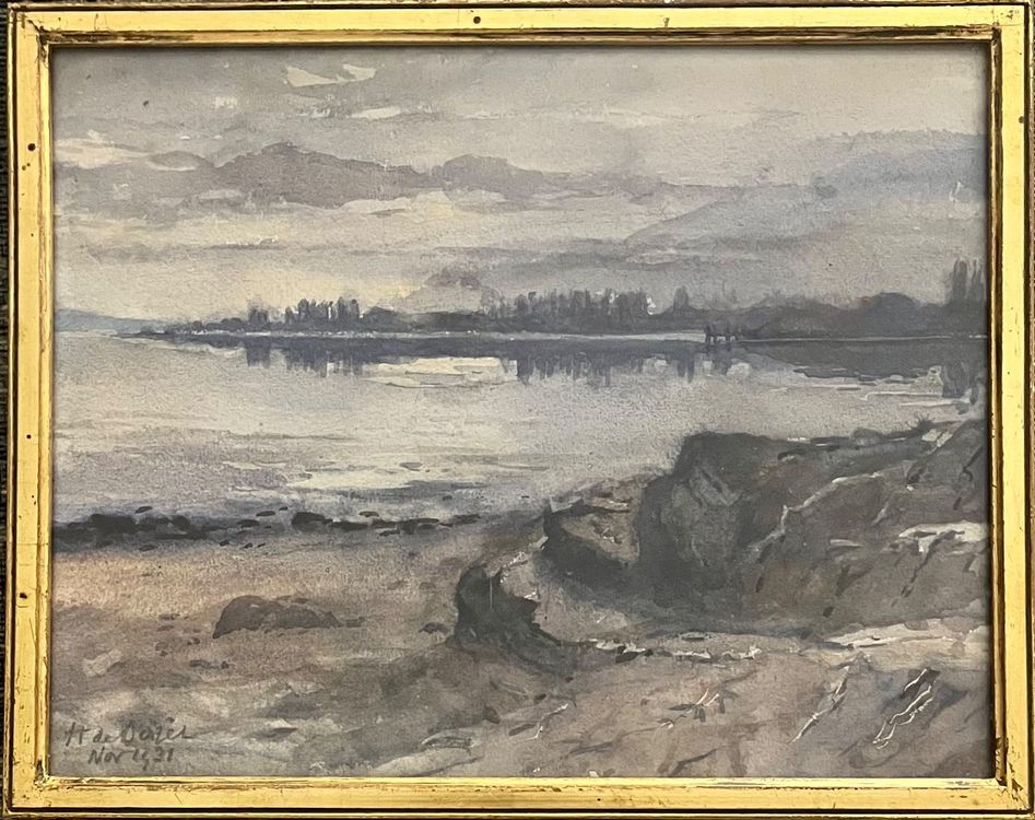 Henry de Bosset (1876-1956) Seelandschafts Aquarell | Kaufen auf Ricardo