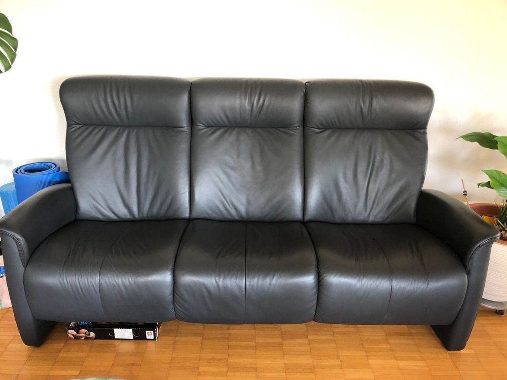 Echt Leder 3er Sofa . 2 er und 1er Sessel verstellbar | Kaufen auf Ricardo