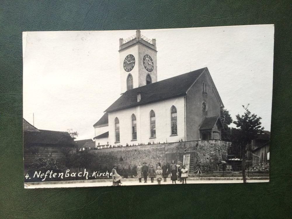 Historische AK Neftenbach Kirche gel. 1920 belebt (Gebraucht) in ...